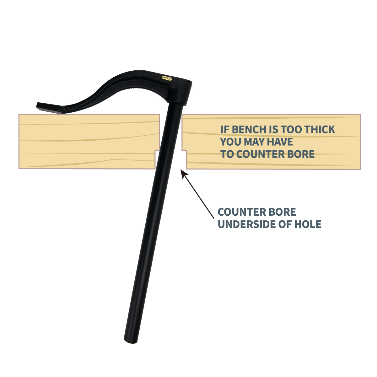 Bench Dog Holdfast 16-1/2" - Avanti Systems Co. Ltd