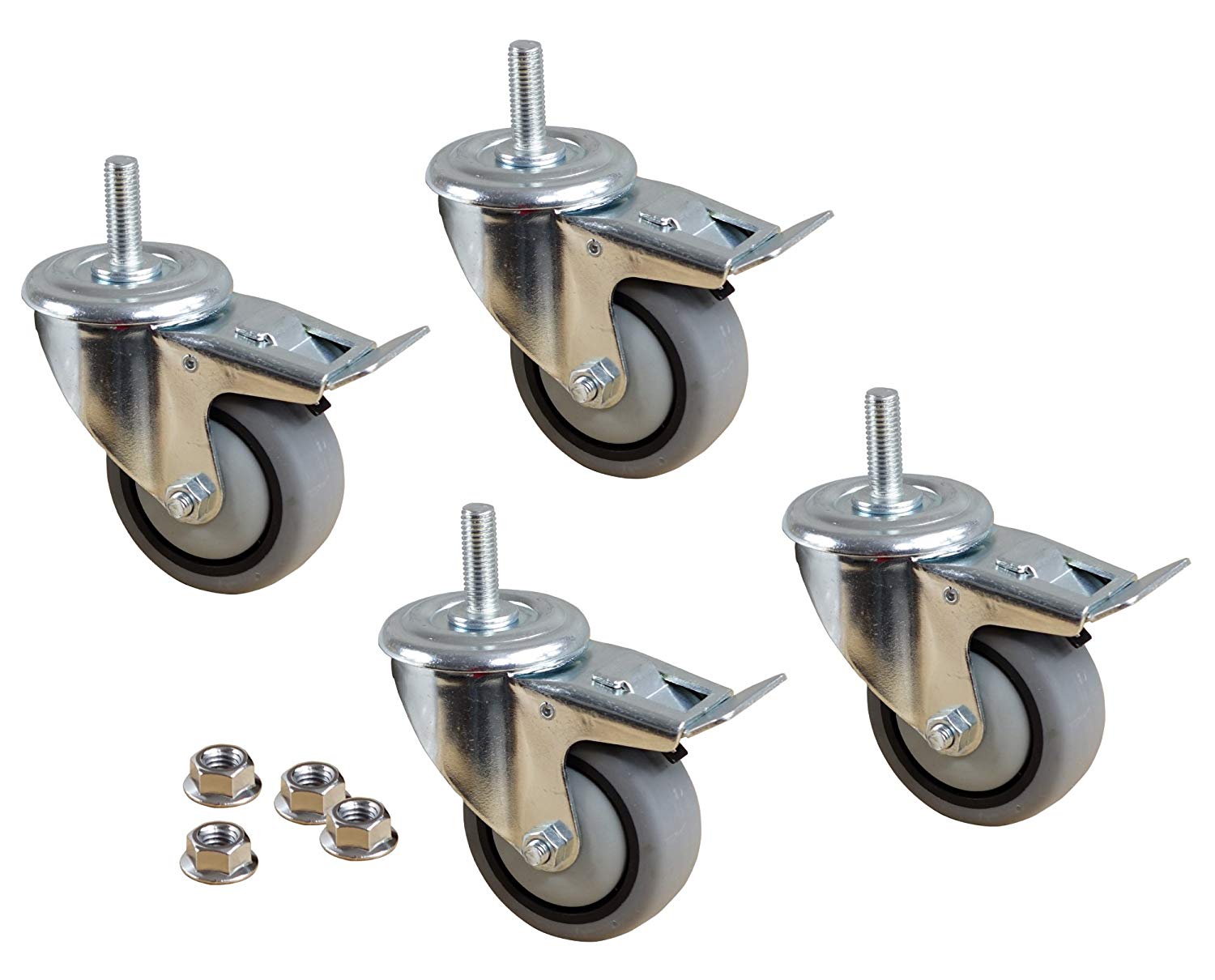 Swivel Dual Lock Caster Kit, 4 PK-2 Sizes - Avanti Systems Co. Ltd