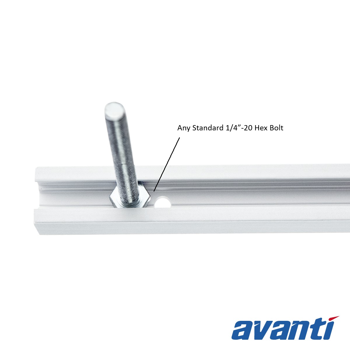 Heavy Duty Aluminum Mini T-track (18",24",48") - Avanti Systems Co. Ltd